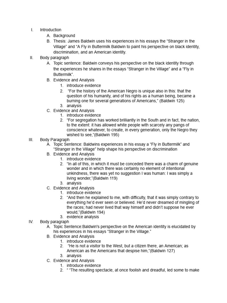 HL Essay Outline | PDF