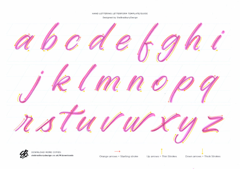 Completed Hand Lettering Letterform Template | PDF