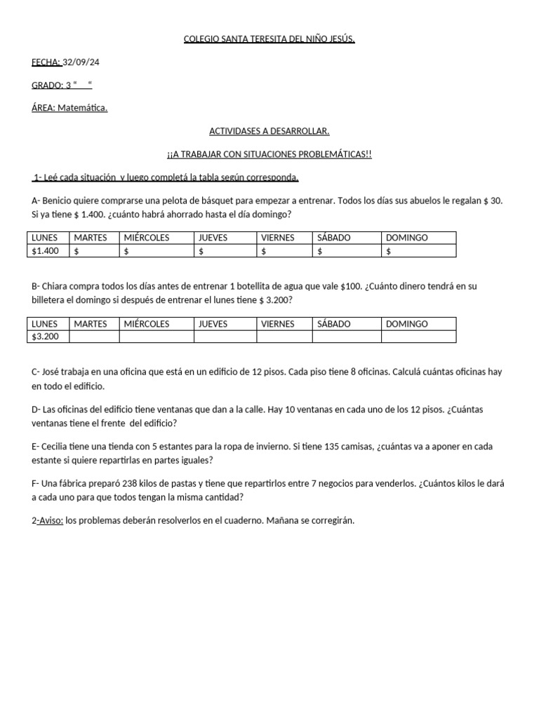 Tarea de Matemática 3. | PDF