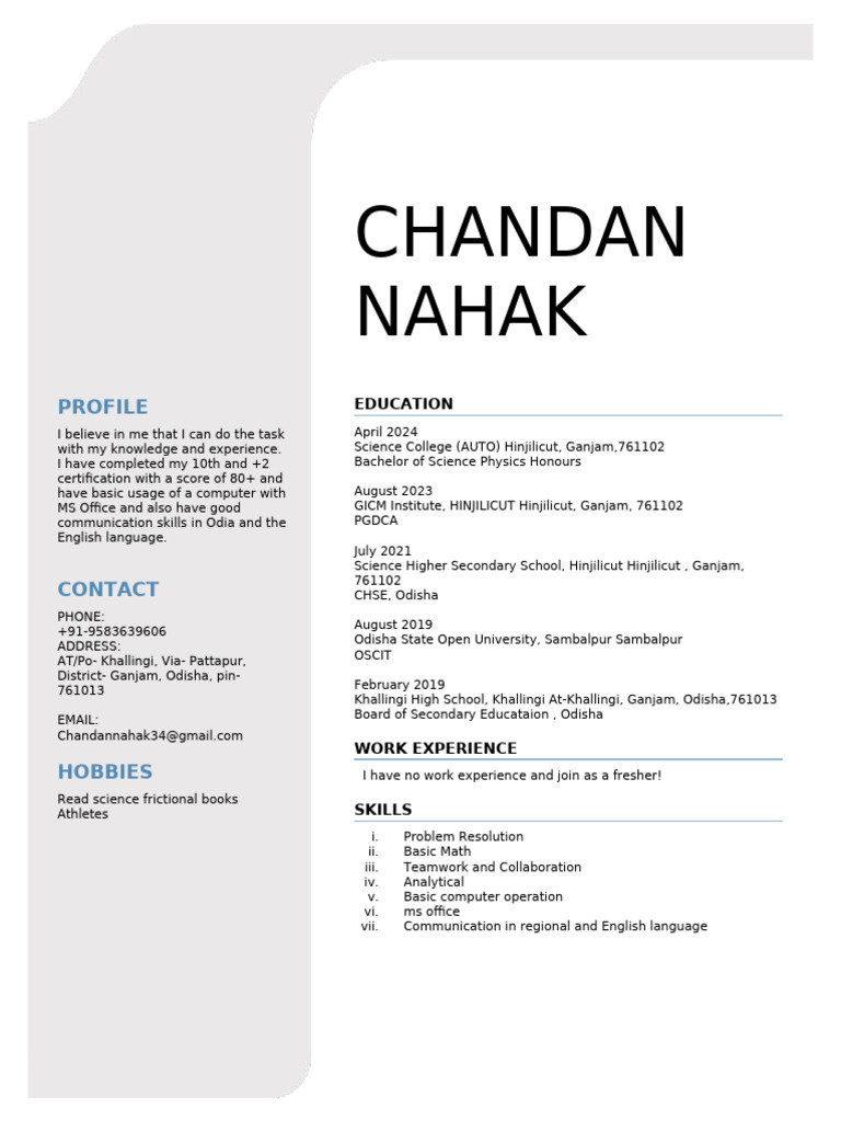 Chandan Nahak | PDF