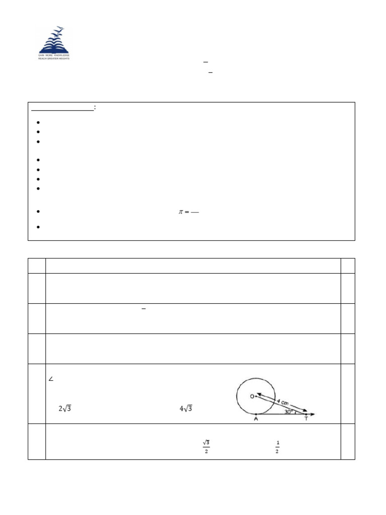 Grade - 10 (BASIC) - PRACTICE TEST - QP | PDF