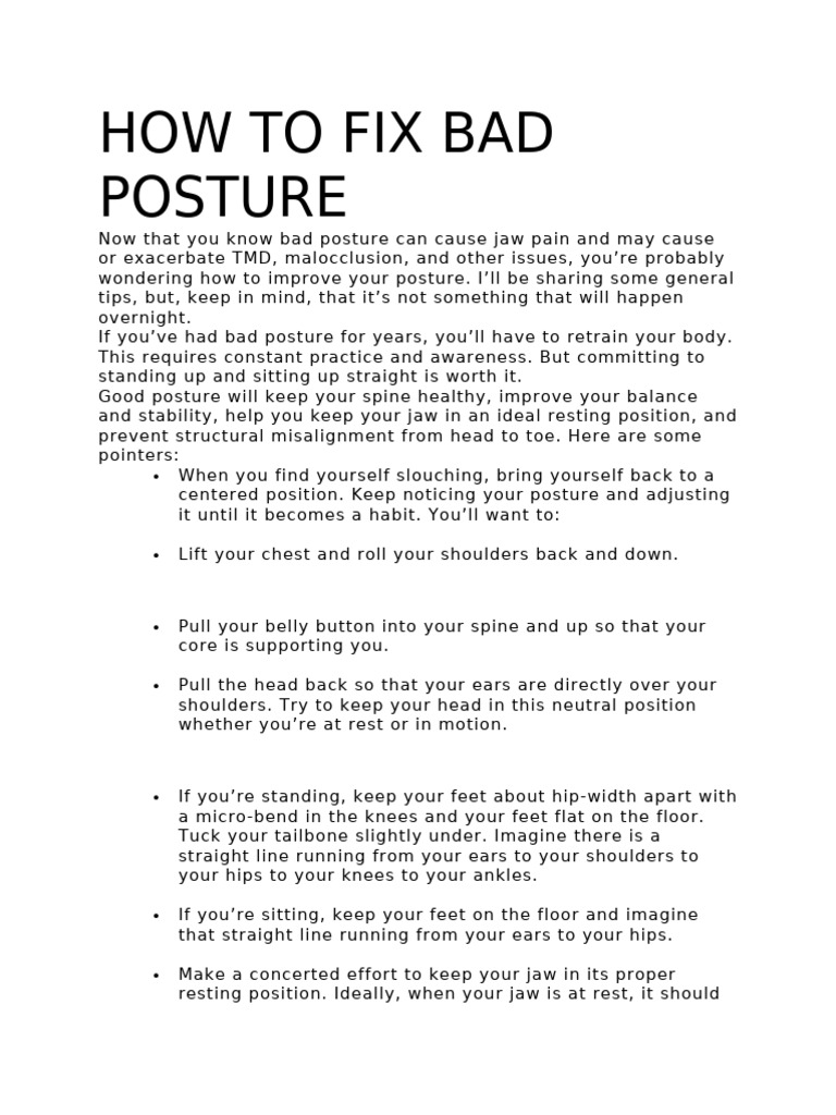 Posture | PDF
