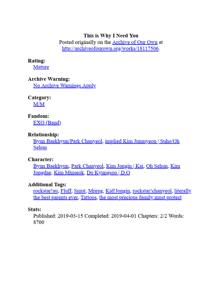 This Is Why I Need You | PDF