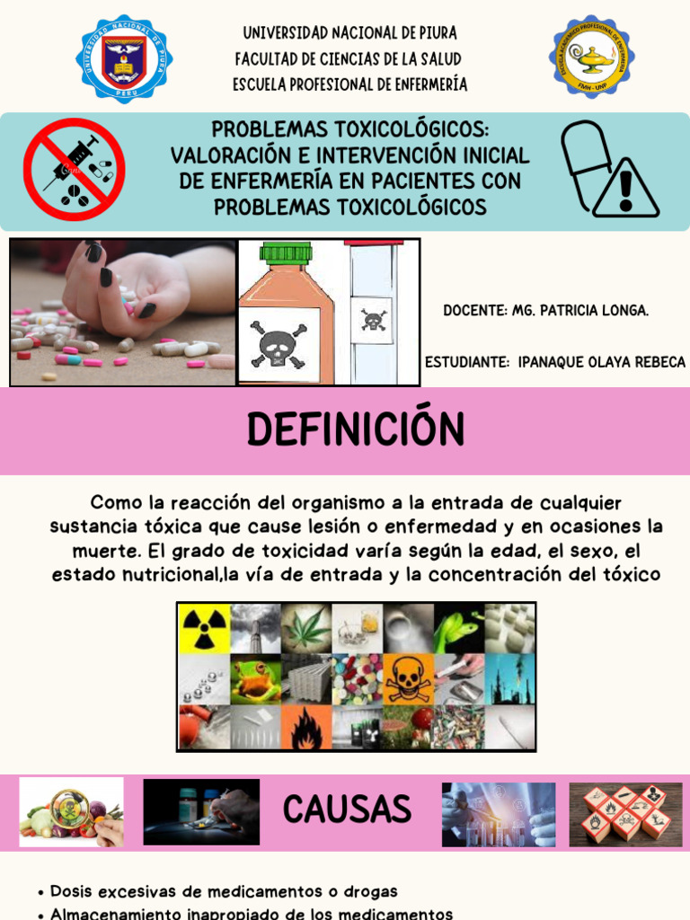 Problemas Toxicológicos Valoración e intervención inicial de enfermería ...