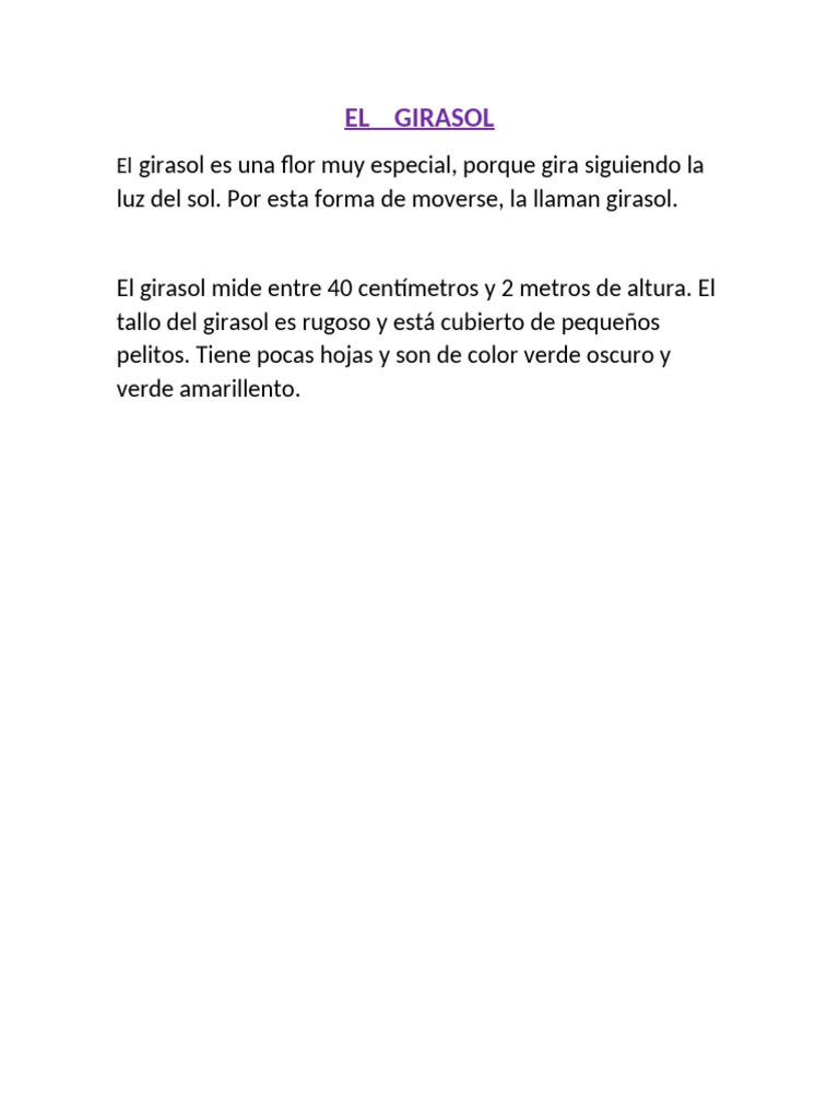 El Girasol | PDF