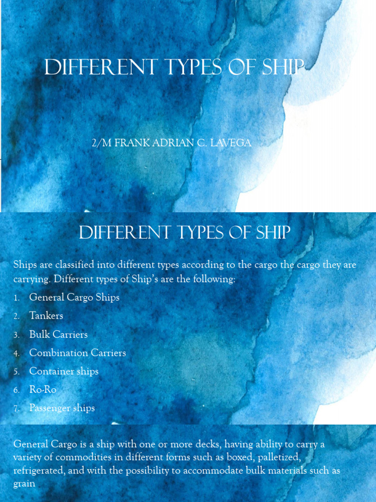Different Types of Ship | PDF | Ships | Shipping