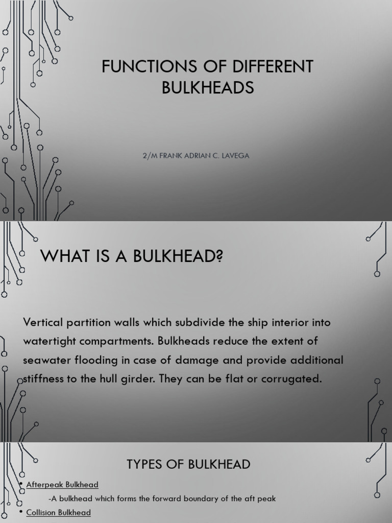 Functions of Different Bulkheads | PDF | Technology & Engineering | History