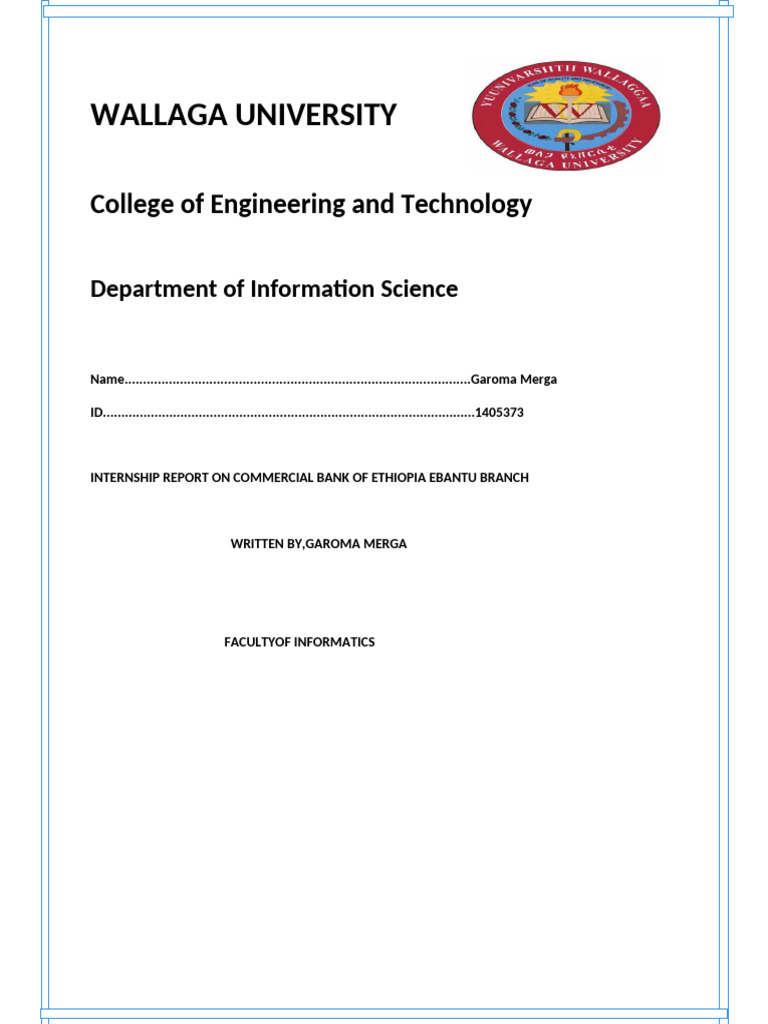 My Internship Report | PDF