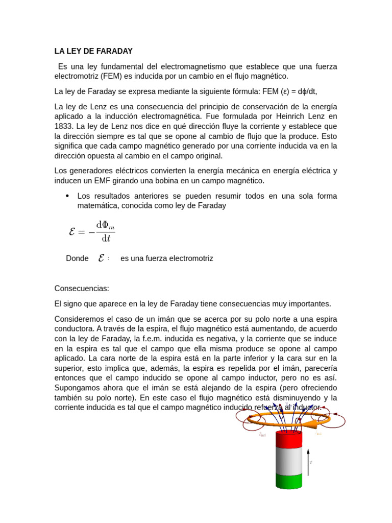LA LEY DE FARADAY | PDF