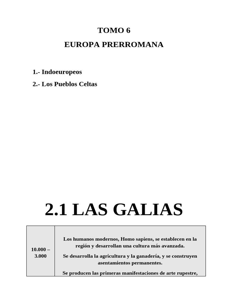 TOMO 7. Europa Prerromana | PDF