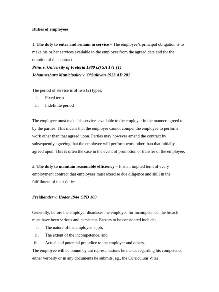 Labour Law Notes | PDF