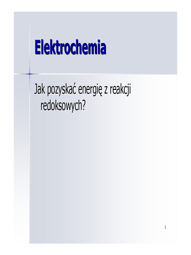 Elektrochemia | PDF