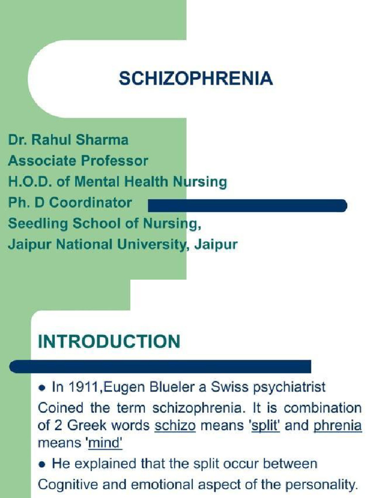 Schizophrenia Schizophrenia | PDF