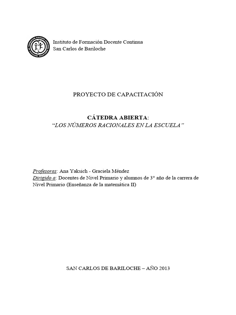 51-Proyecto Catedra Escuela | PDF