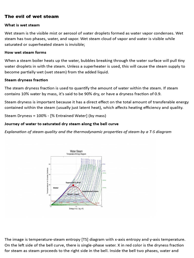The Evil of Wet Steam | PDF | Steam | Chemical Engineering
