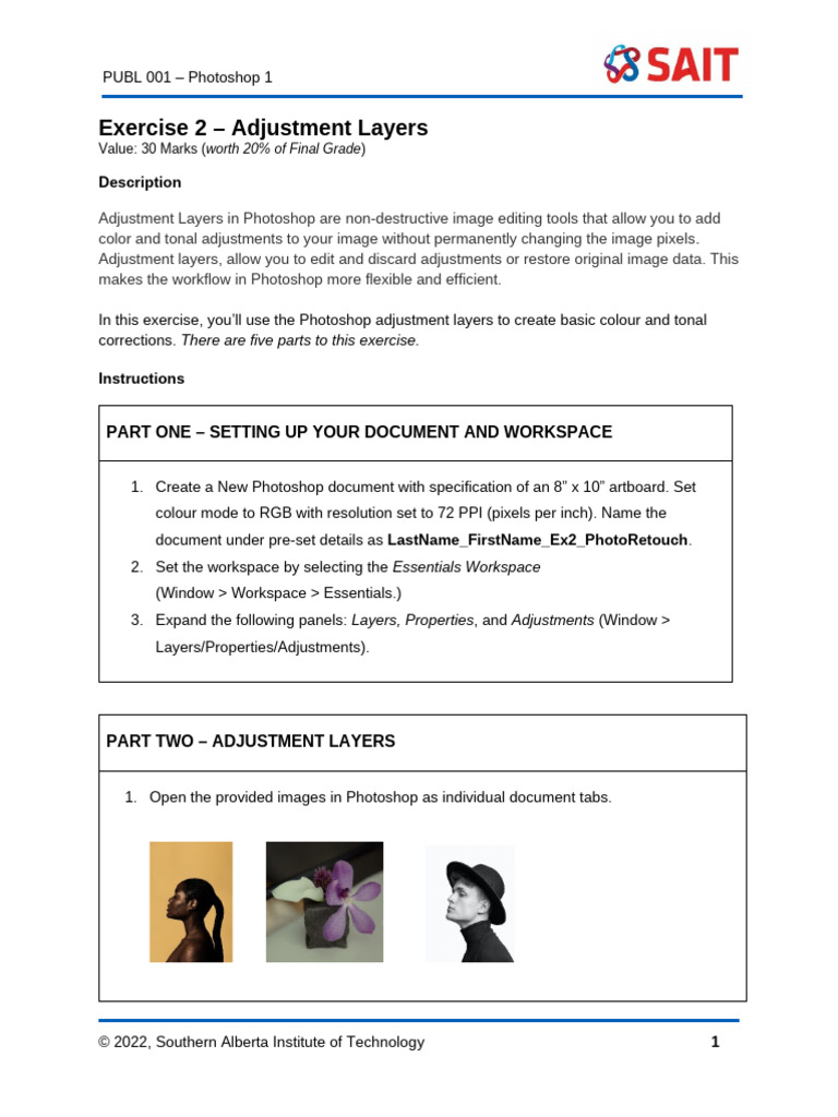 PUBL 001 - Photoshop1_Exercise2_2022 | PDF
