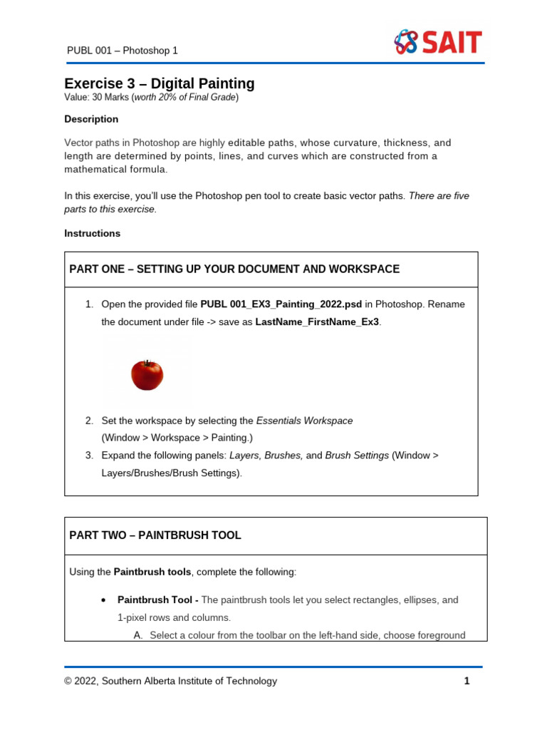 PUBL 001 - Photoshop1 - Exercise3 - 2022 | PDF
