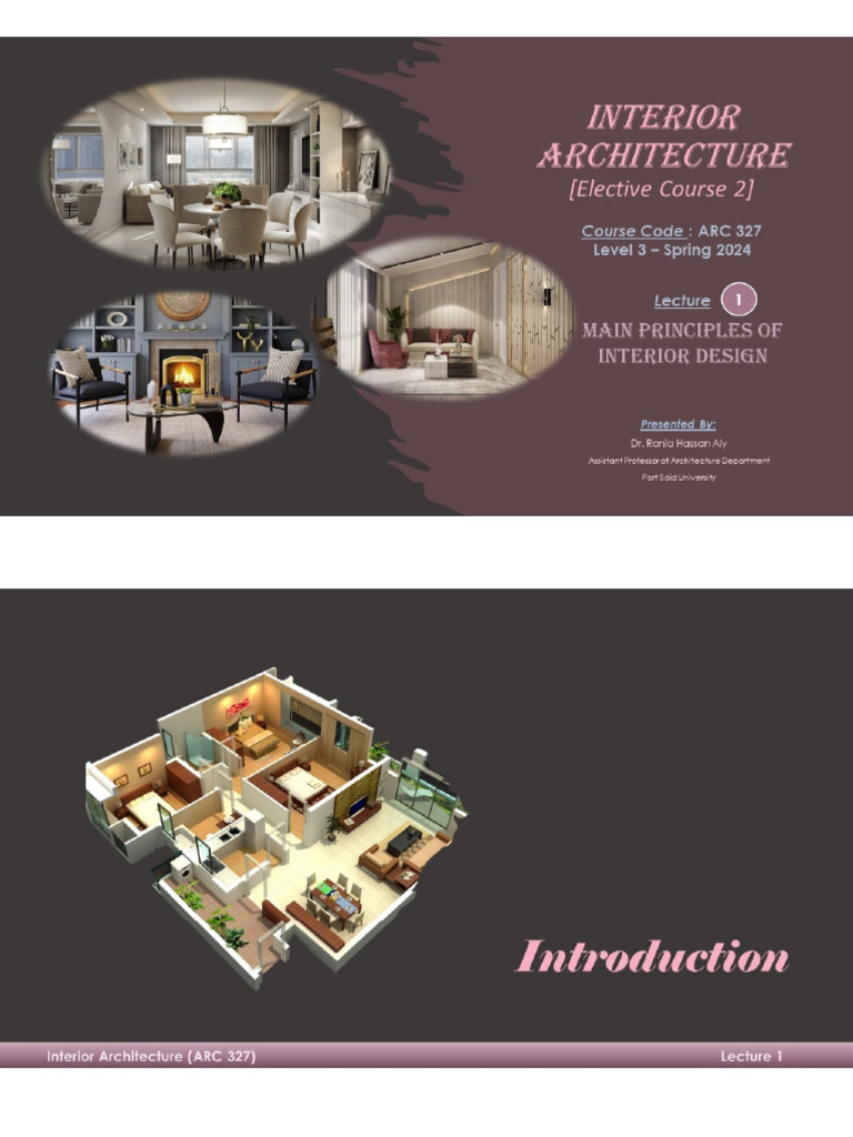 Interior Design Lecture | PDF