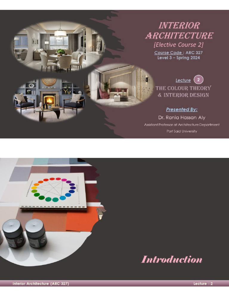 Interior Design Lecture | PDF