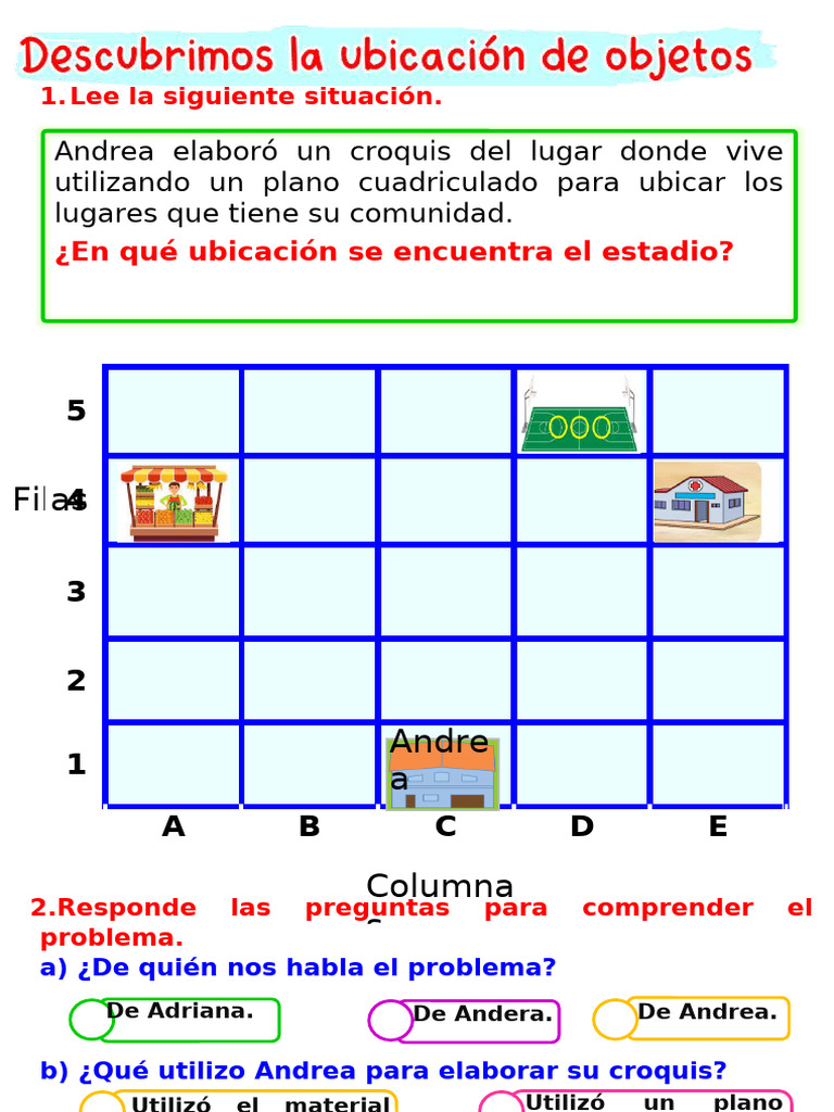 Ficha Descubrimos La Ubicación de Objetos Maestra Janet | PDF