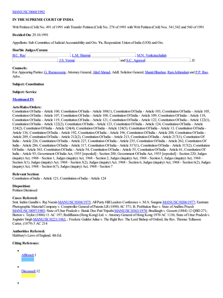 Judicial Activism | PDF