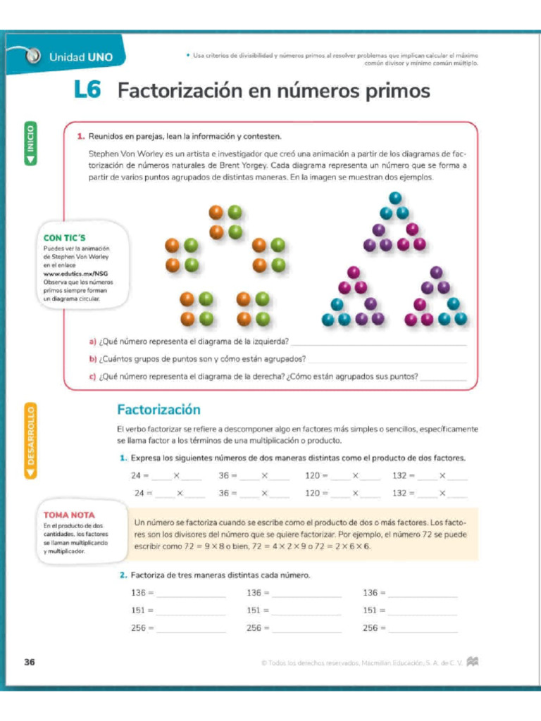 Números Primos Pdf Factorización Matemáticas Recreativas 0731