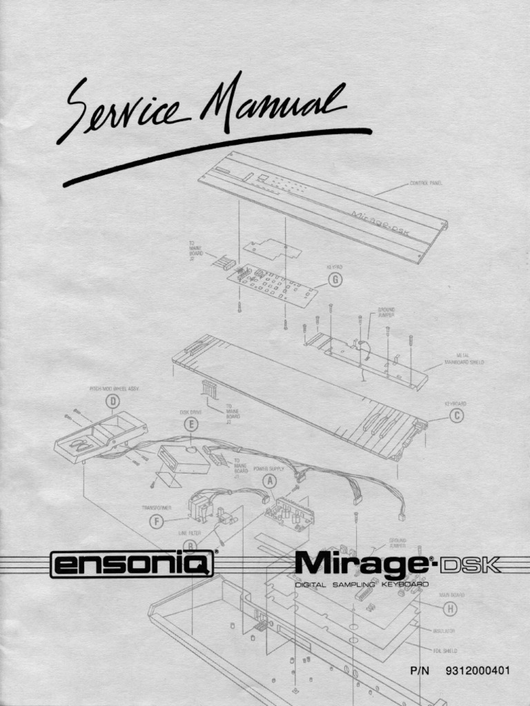 Ensoniq Mirage DSK-8 Service Manual | PDF