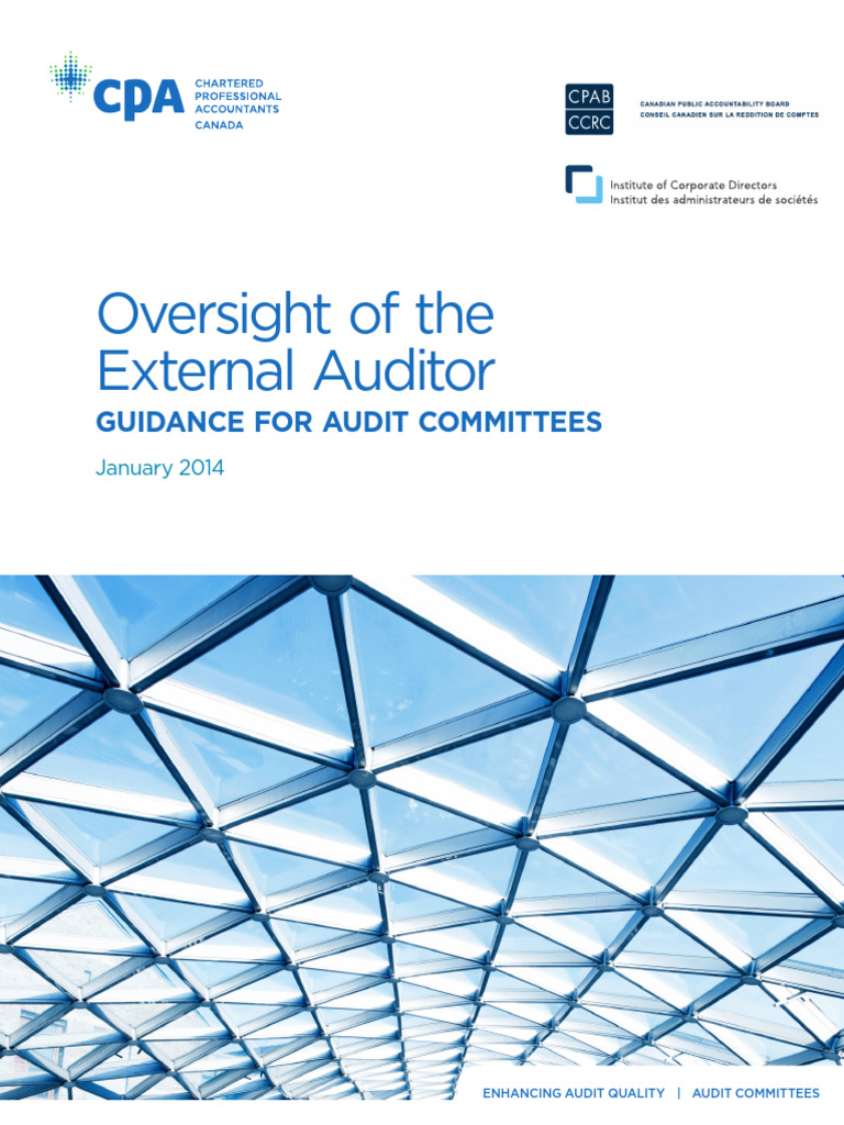 Oversight of The External Auditor Guidance For Audit Committees | PDF