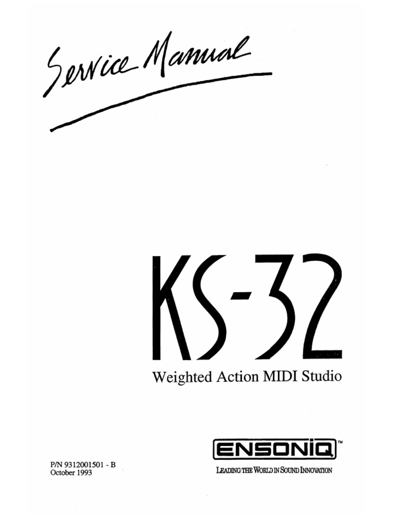 Ensoniq KS-32 Service Manual | PDF