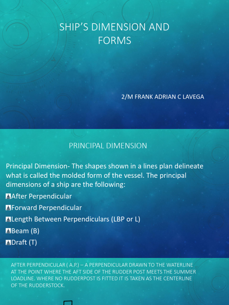 Ship's Dimension and Forms | PDF