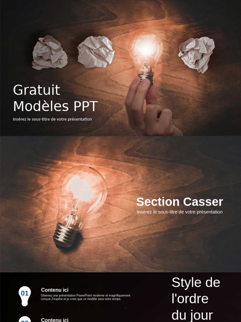 Idées Commerciales Ampoules Modèles PowerPoint.en.Fr | PDF