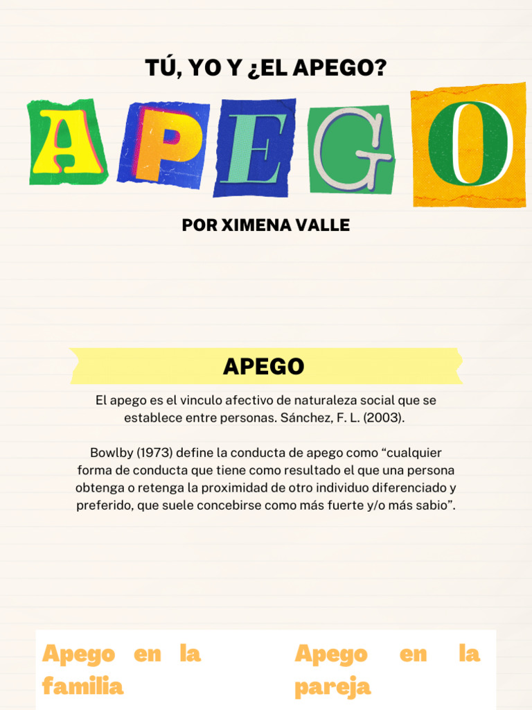 Tipos de Apego | PDF | Teoría de apego | Psicología Social