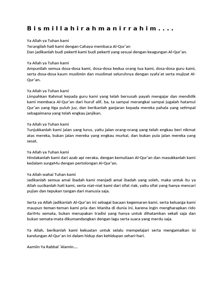 Doa Buat Khataman | PDF