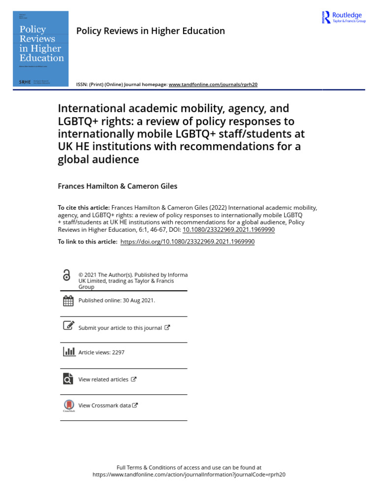 LGBTQ+ Rights in UK Academic Mobility | PDF | Transgender | LGBTQIA+ ...