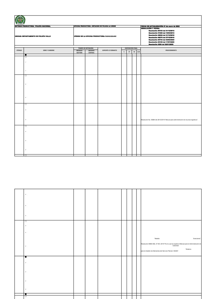 TRD 2023 Deval Actualizada | PDF