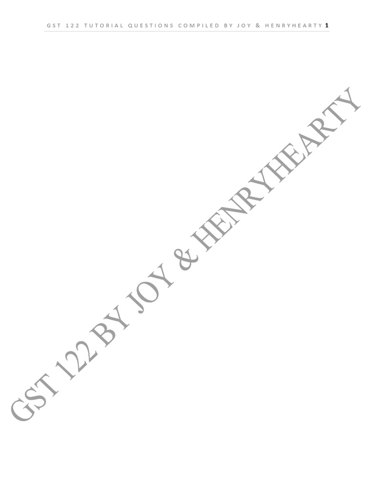 GST 122 Communication in English | PDF