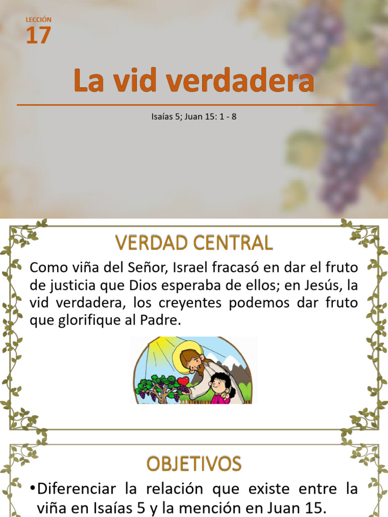 Leccion 17 - La Vid verdadera | PDF