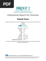 Brief2a Self Report Form Interpretive Report Sample | PDF | Cognition | Behavioural Sciences