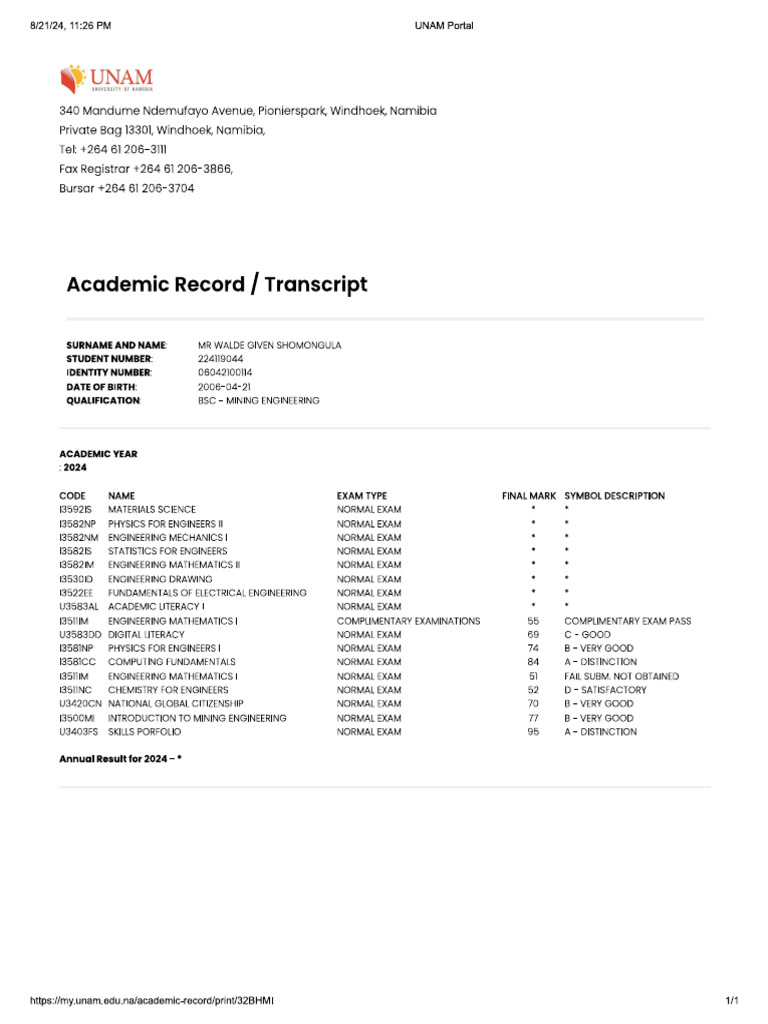 Academic Record | PDF