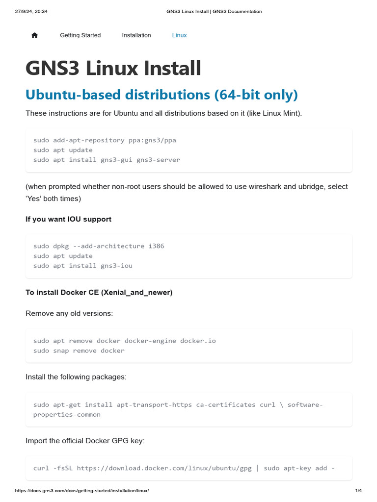 Gns3 Linux Install Gns3 Documentation Pdf