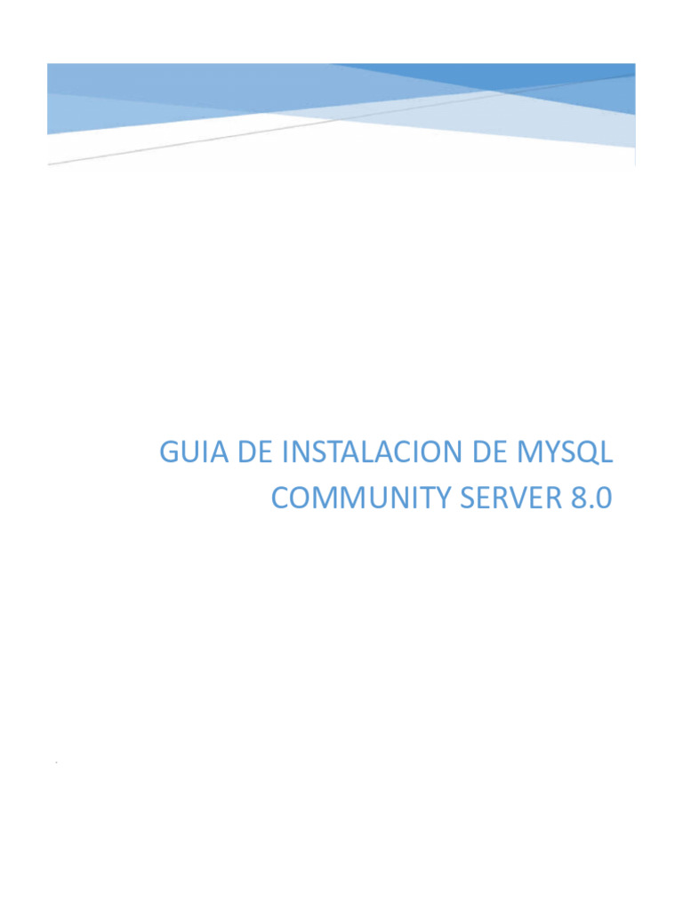 Guia de Instalacion Mysql 8 | PDF