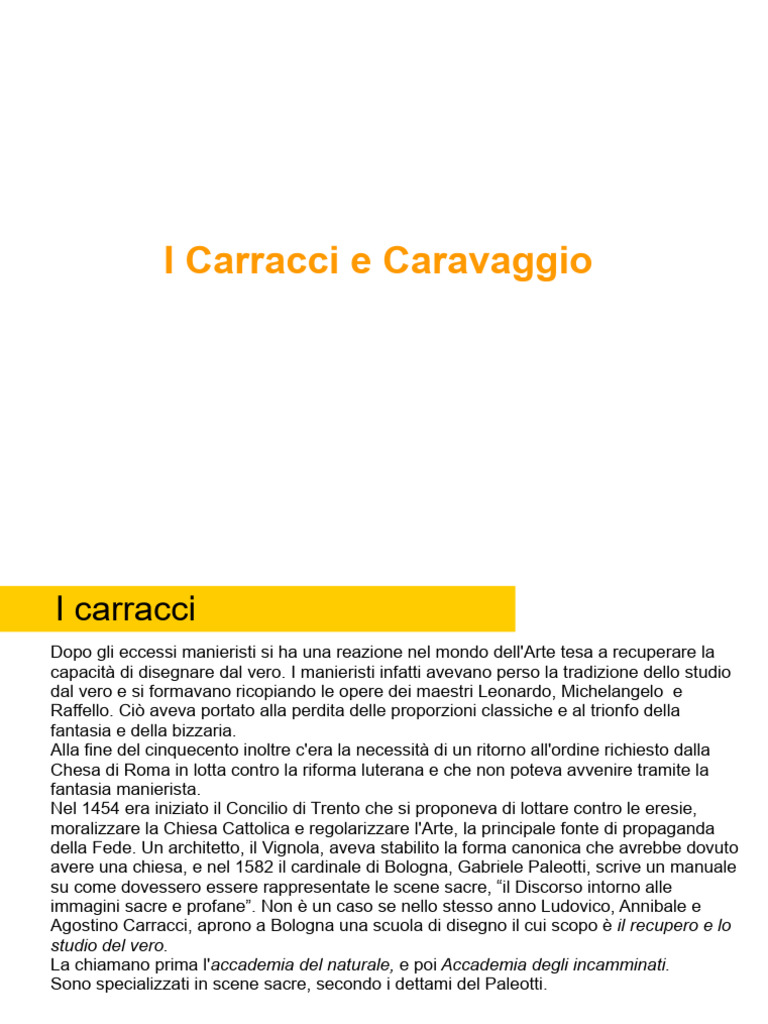 Carracci e Caravaggio | PDF