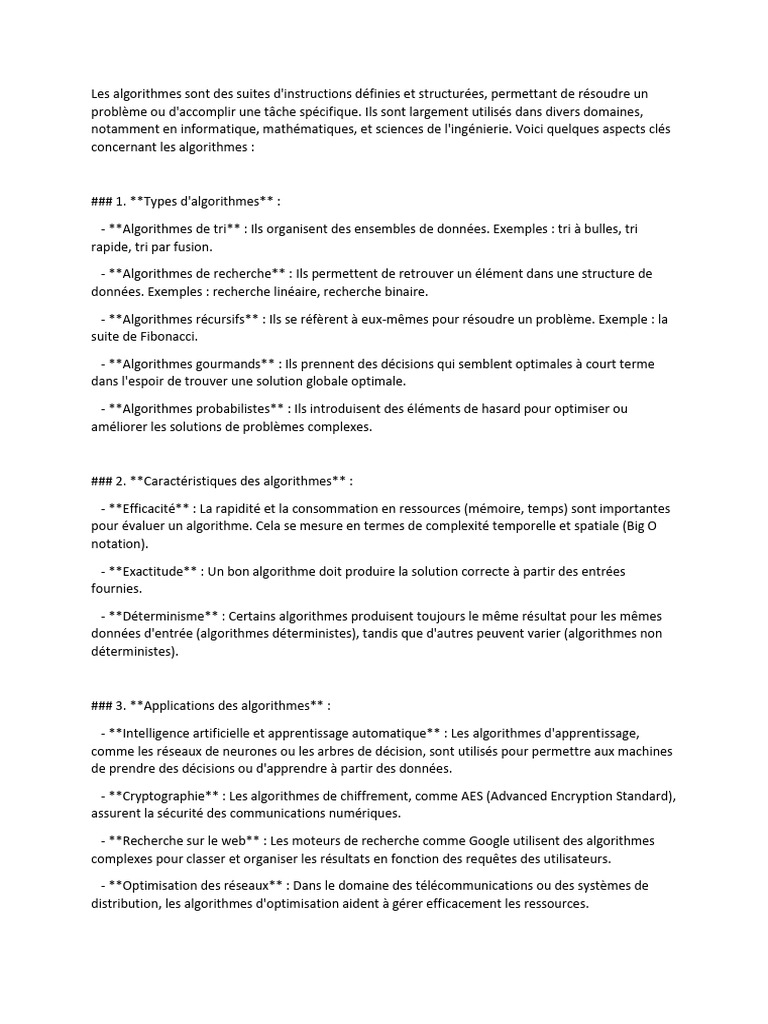 Les Algorithmes Sont Des Suites D | PDF