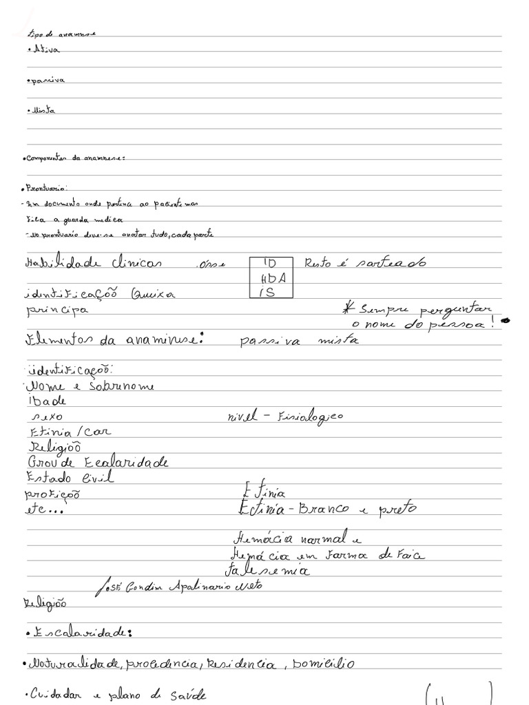 Anamnes e | PDF