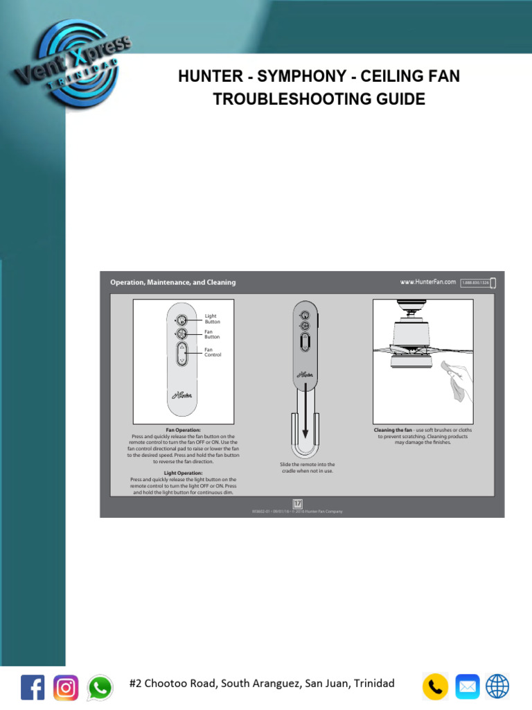 Troubleshooting Symphony Ceiling Fan | PDF