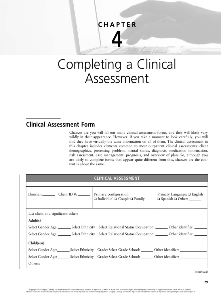 Chapter 4 Completing A Clinical Assessment Pdf