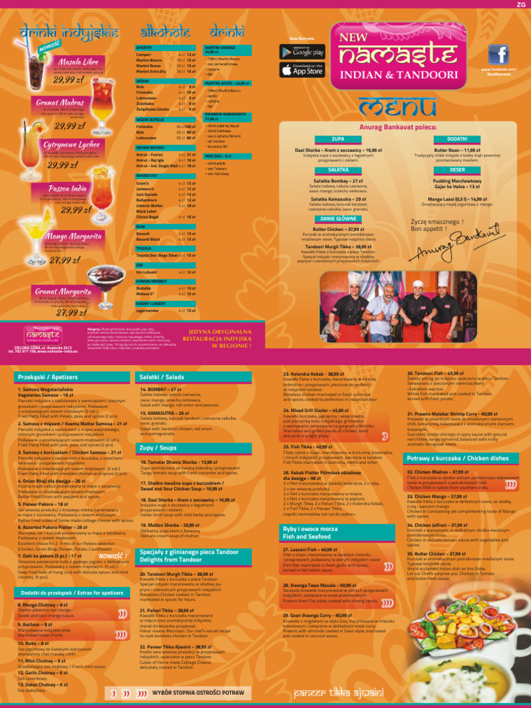 Namaste Menu Zielona Gora | PDF