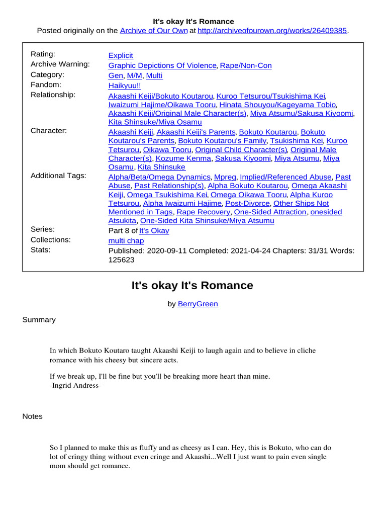 Its Okay Its Romance | PDF