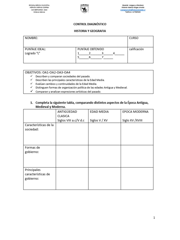 DIAGNÓSTICO Historia | PDF