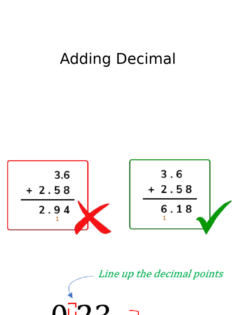 Adding Decimal | PDF